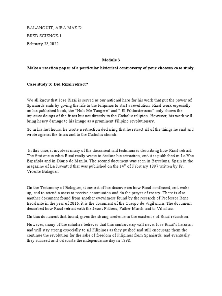 Reaction Paper Riph | PDF | Social Science | Religion & Spirituality