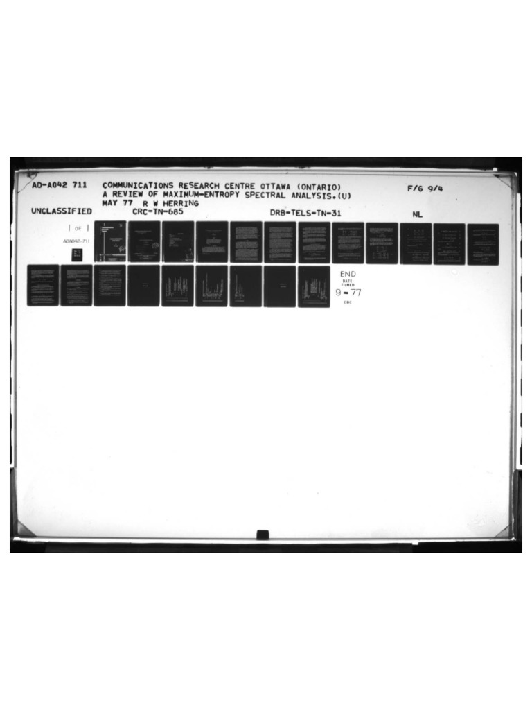 A Review of Maximum Entropy Spectral Analysis | PDF | Spectral Density ...