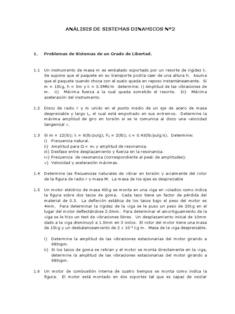 Guia 1 | PDF | Viga (Estructura) | Fuerza