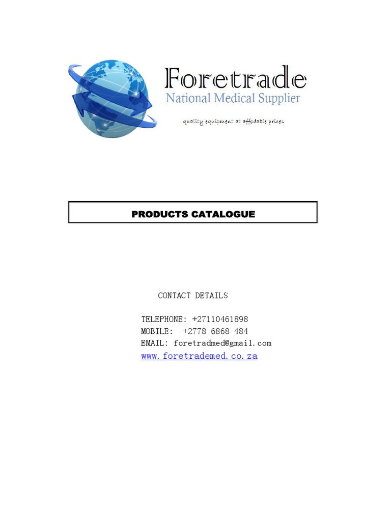 Foretrade Catalogue | PDF | Radiography | X Ray