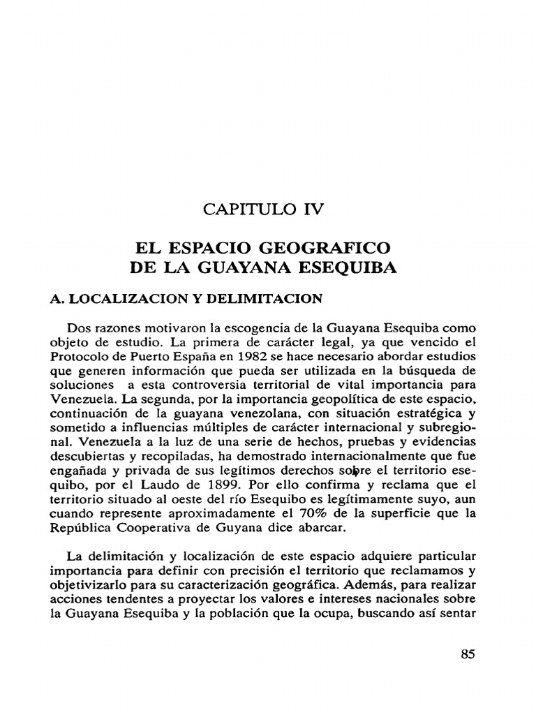 Capitulo IV El Espacio Geografico de La Guayana Esequiba Usar Pob Eseq y Propuestas Finales ...