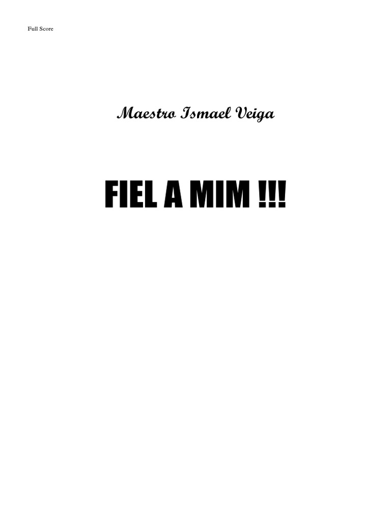 Fiel A Mim - Instrumental - Ismael Veiga | PDF