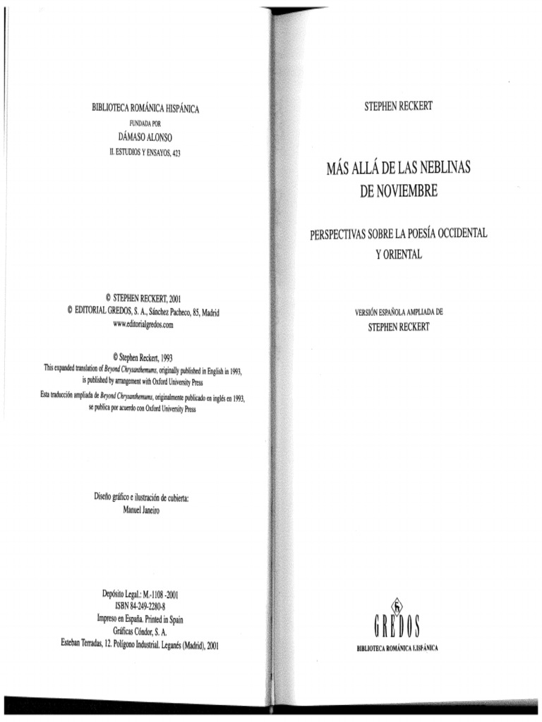Stephen Reckert - Más Allá de Las Neblinas de Noviembre | PDF