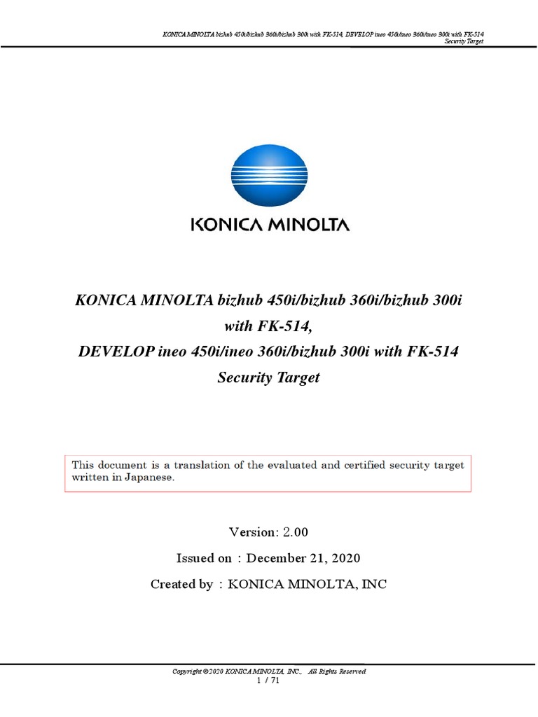 Konica minolta bizhub 450i/360i/300i with FK514 | PDF | Fax | Computer ...