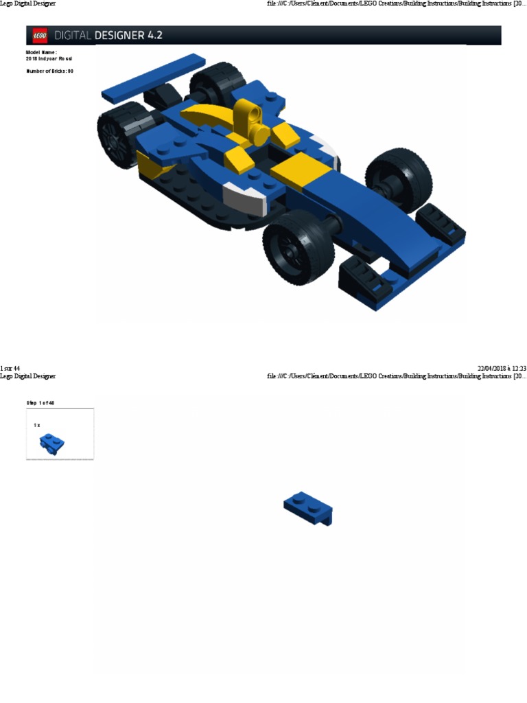 2018 Indycar Rossi Instruct | PDF | Toy Companies Of Denmark | Lego