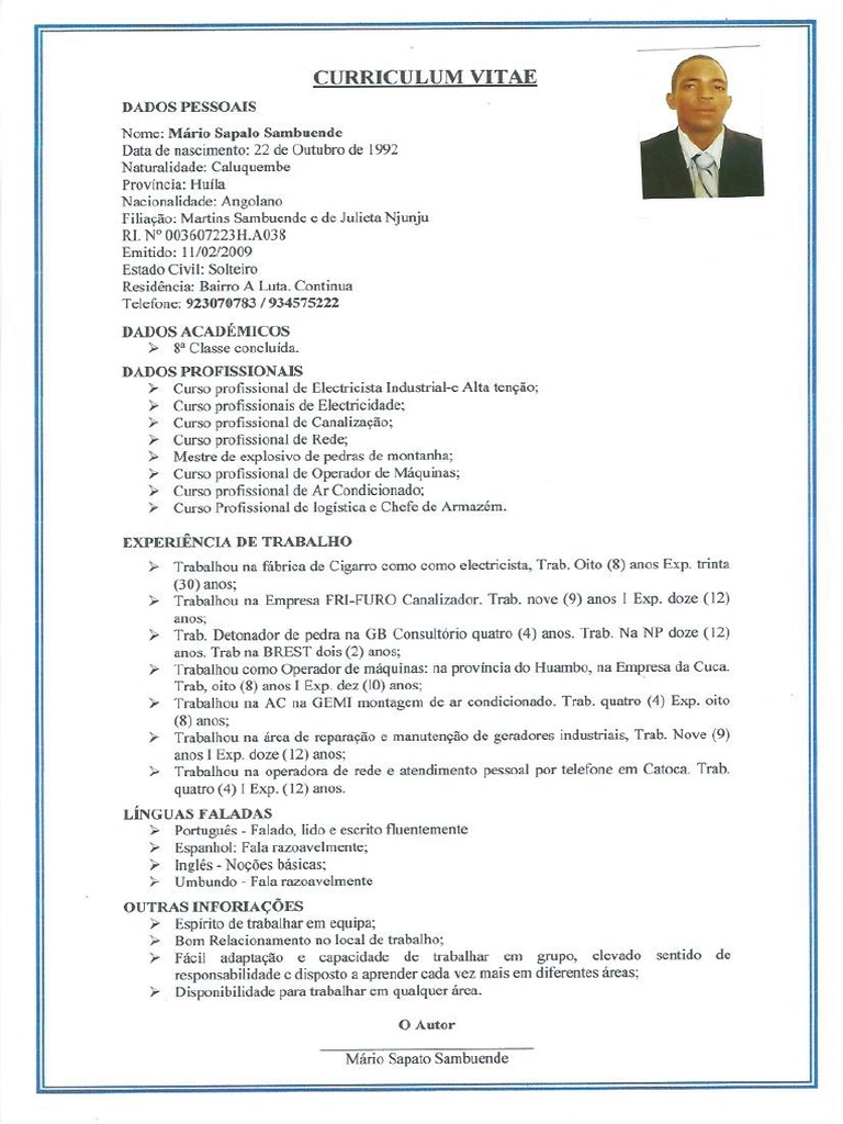 Curriculum Vitae Mario | PDF