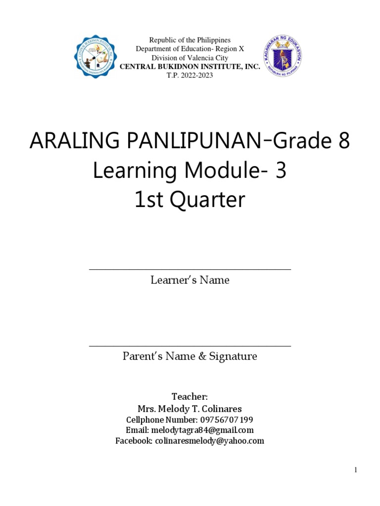 Ap8 Q1M2 | PDF