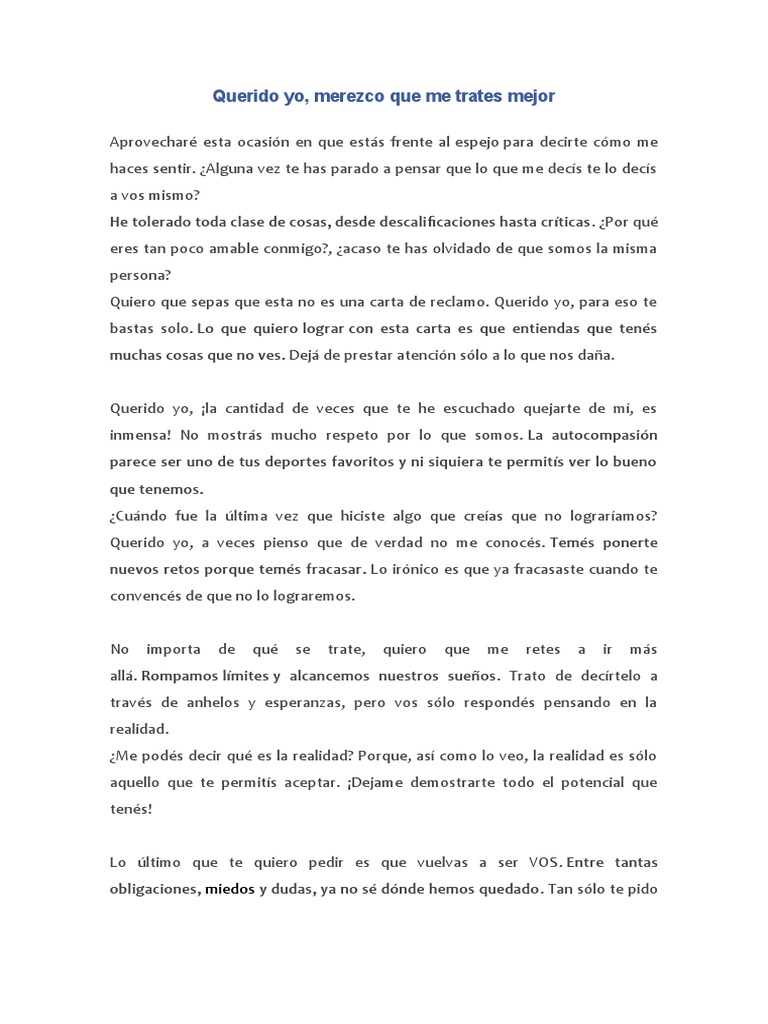 Querido YO | PDF