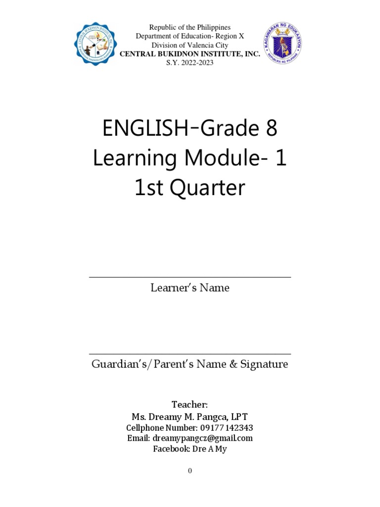 English8 Q1M1 | PDF | Senses | Neuroscience