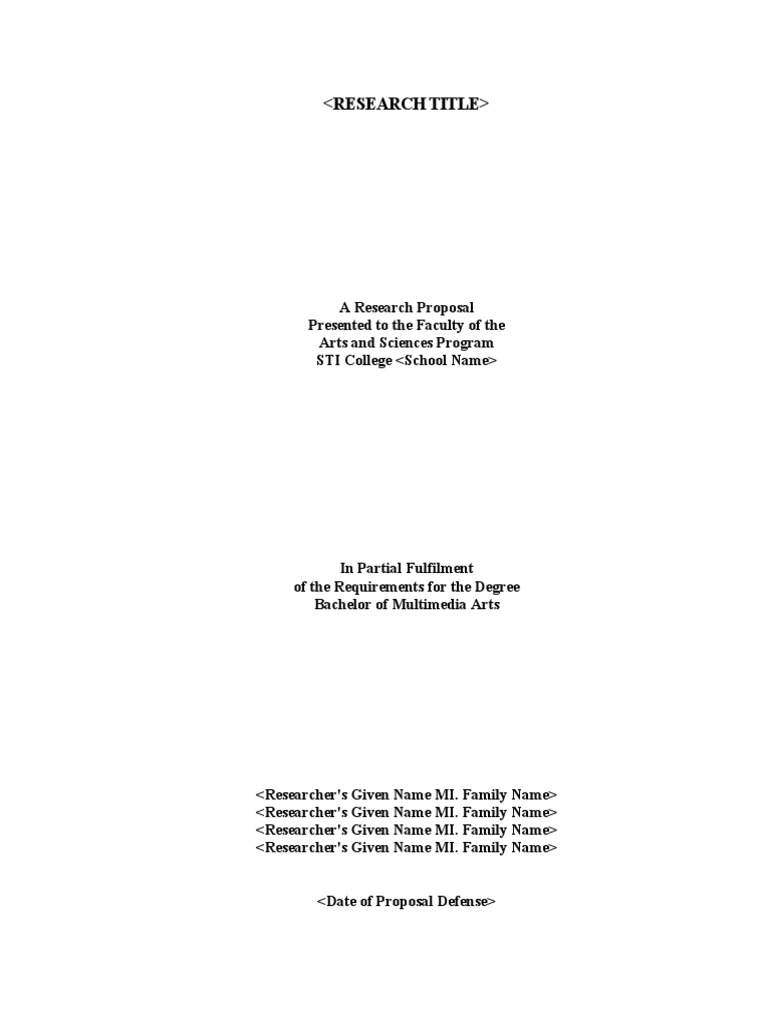 CAPSTONE 1 Research Proposal Template | PDF | Scope (Computer Science) | Thesis