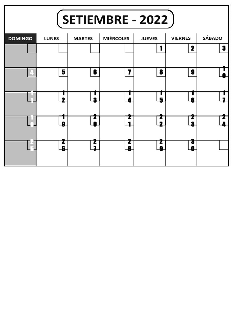 Agenda Mensual 2022 | PDF