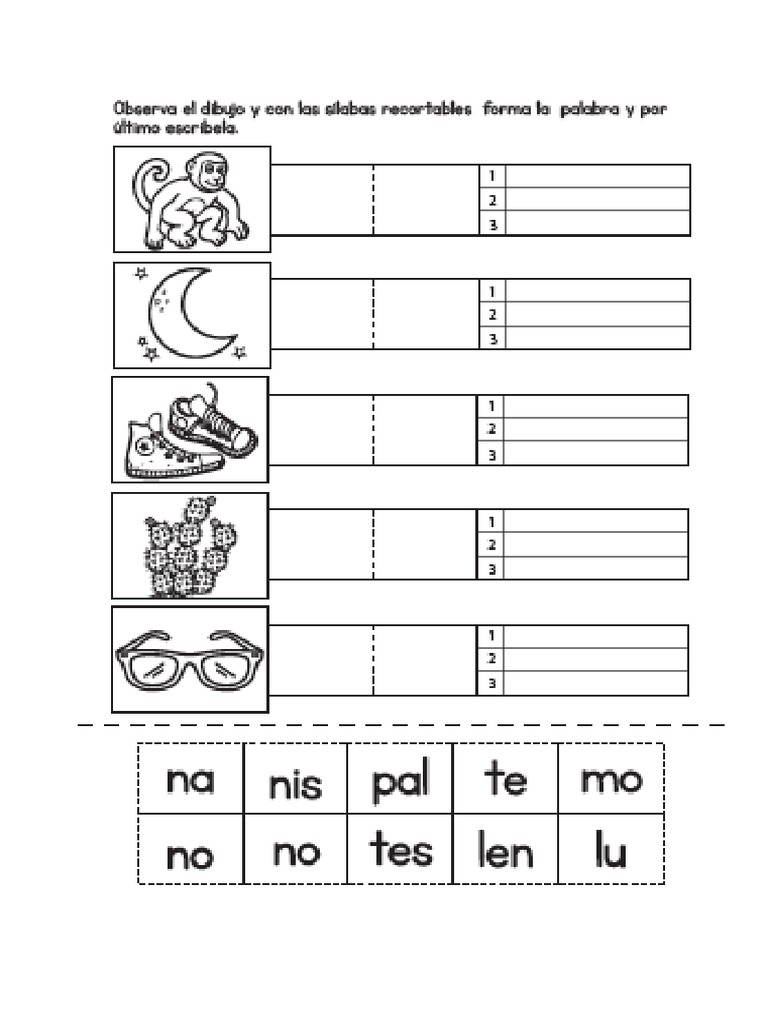 SILABAS RECORTABLES | PDF