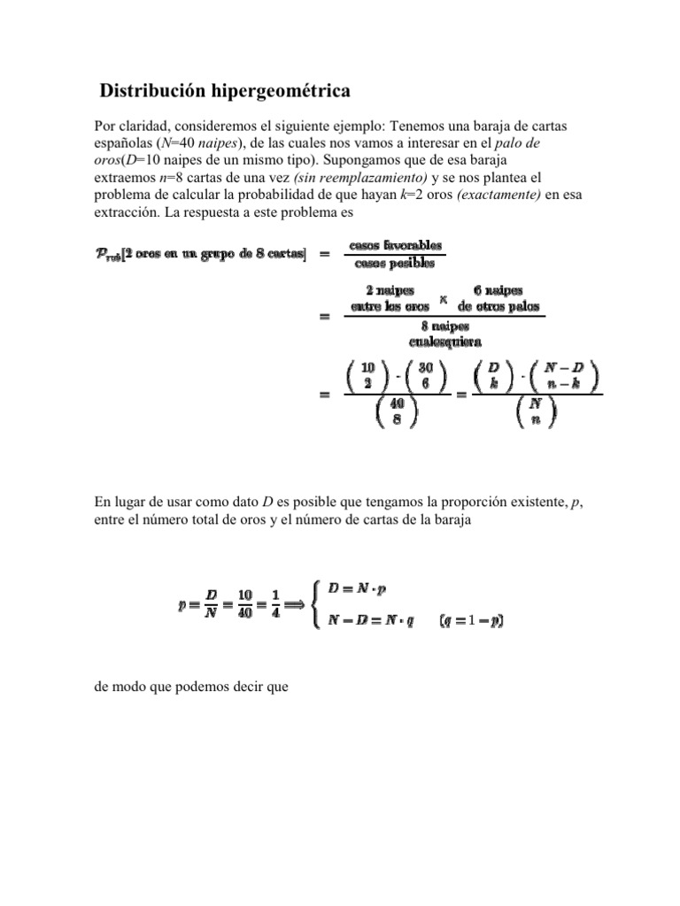 Distribución Hipergeométrica | PDF