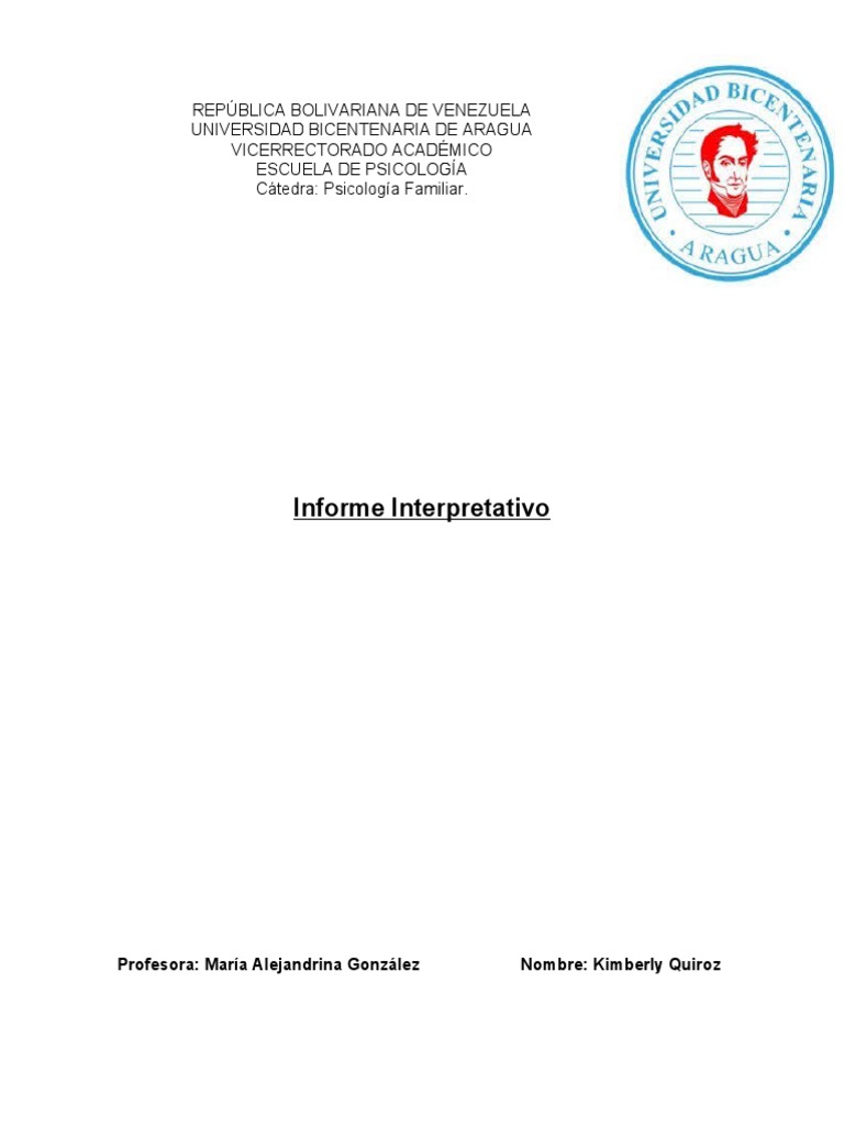 Informe Interpretativo. | PDF | Estrés (biología) | Evolución