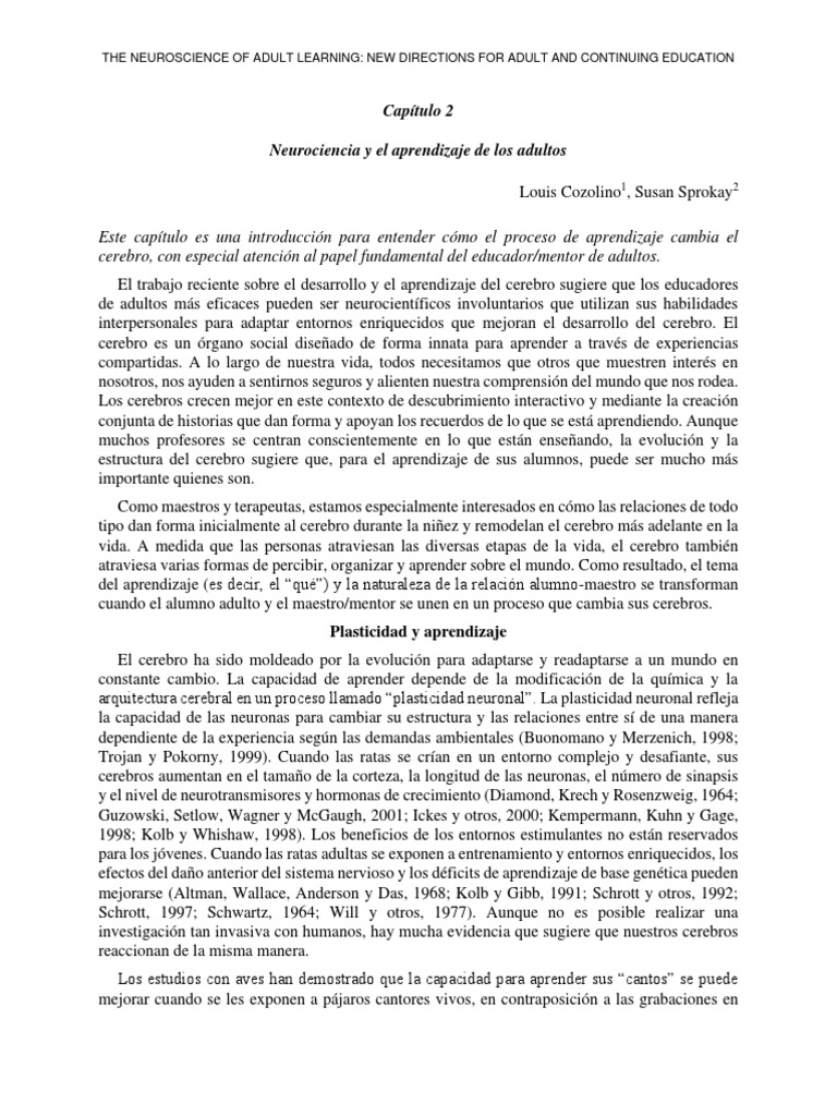 The Neuroscience of Adult Learning 2 | PDF | Aprendizaje | Las emociones