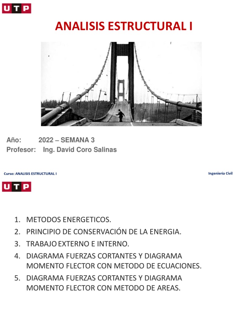 Semana 3 Analisis Estructural I | PDF | Análisis estructural | Viga (Estructura)