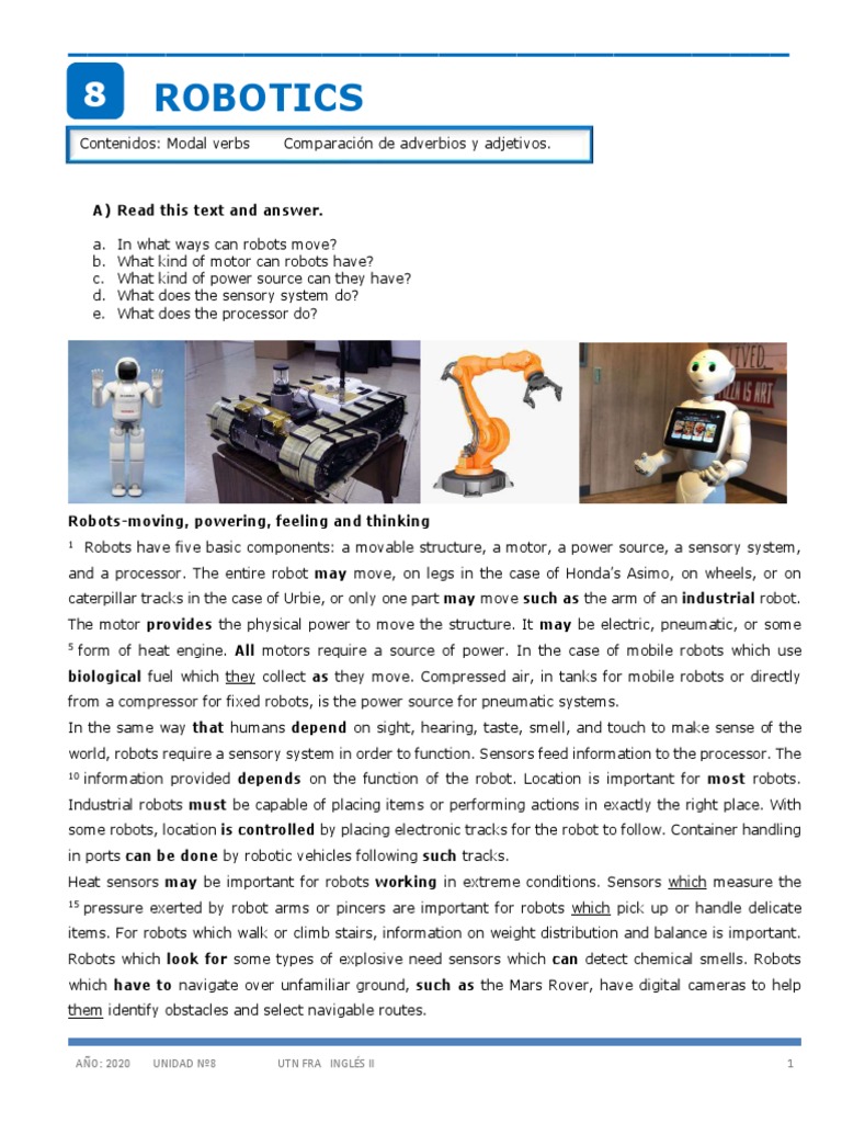 Unit 8 Robotics | Download Free PDF | Robot | Robotics
