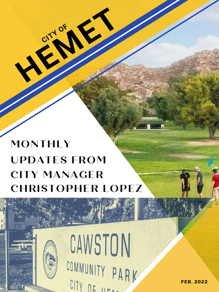 Hemet City Manager Christopher Lopez | PDF | Libraries | Storm Drain
