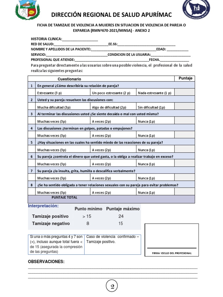 FORMATO 02 Coregido | PDF | Violencia | Ciencias de la Salud