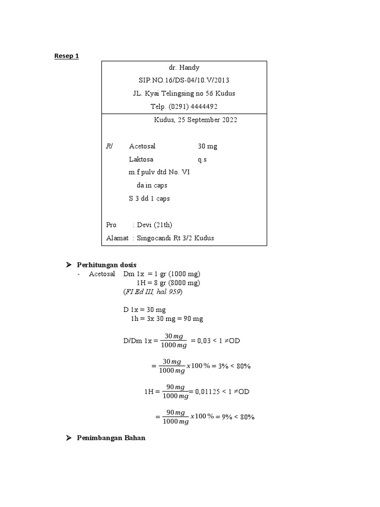 Resep Kapsul | PDF | Functional Group | Medical Treatments