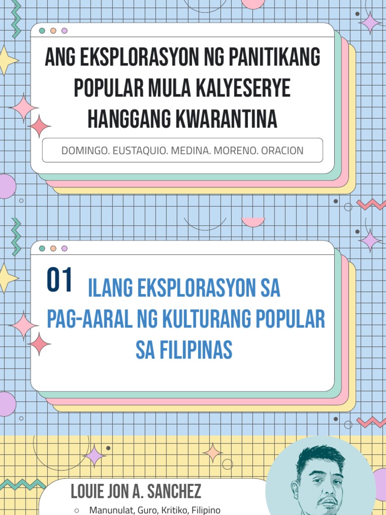 Ang Eksplorasyon NG Panitikang Popular Mula Kalyeserye Hanggang ...
