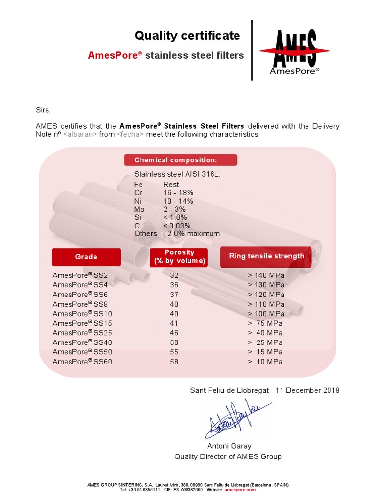 Quality Certificate - Candles - ENG | PDF