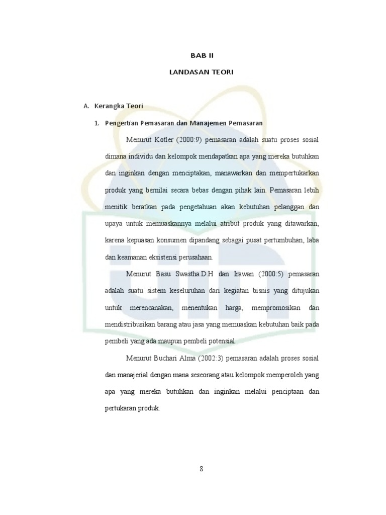 Bab Ii Landasan Teori | PDF