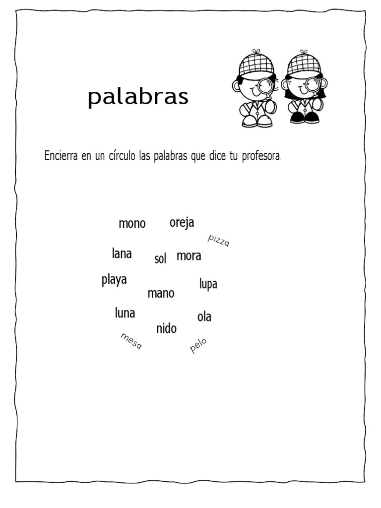 Somos Detectives de Palabras | PDF