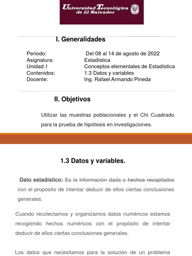 1 3 Variables Descargar Gratis Pdf Estadísticas Science