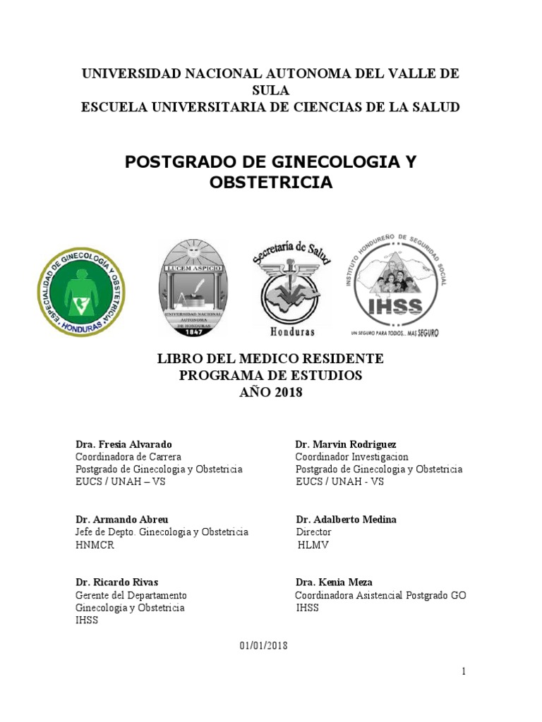 Programa Postgrado Go Eucs Unah Vs | PDF | Medicina | Pelvis