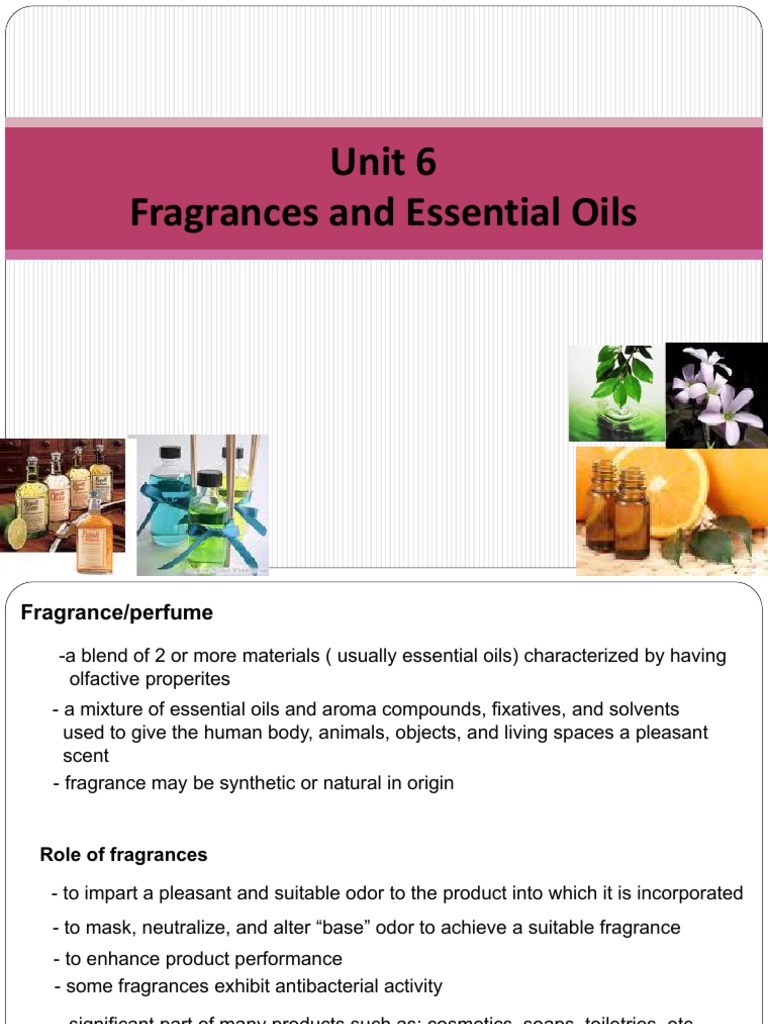 Fragrances Oils | PDF | Perfume | Distillation