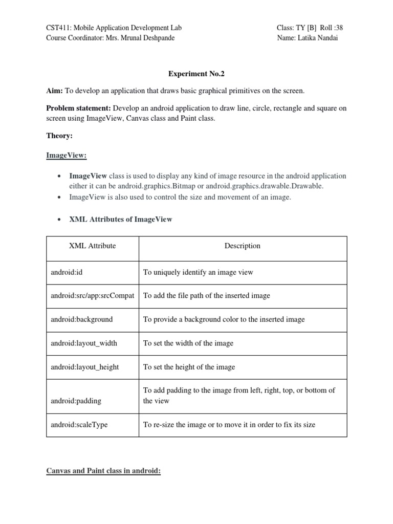 Drawing Basic Graphical Primitives Using Canvas: An Android Application ...