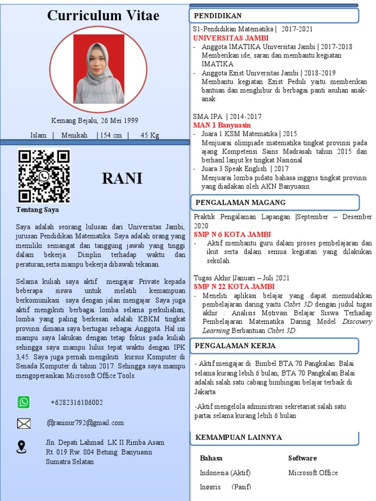 CV Rani New | PDF