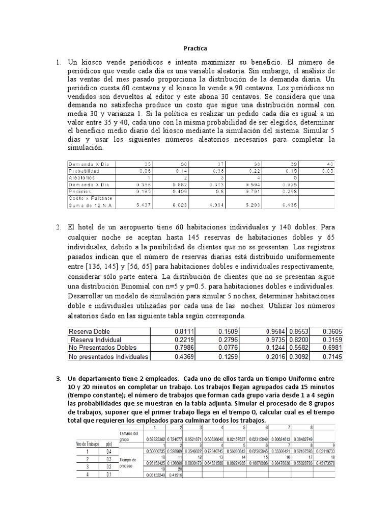 Practica 6 SM Modelo y Simu | PDF | Estadísticas | Teoría estadística