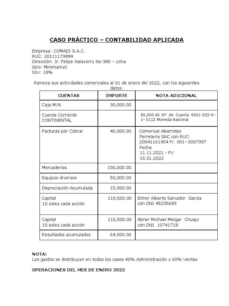 Caso Práctico | PDF | Servicios financieros | Dinero