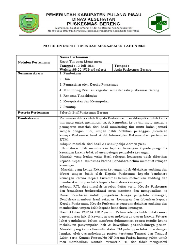 Notulen RTM 2019 | PDF