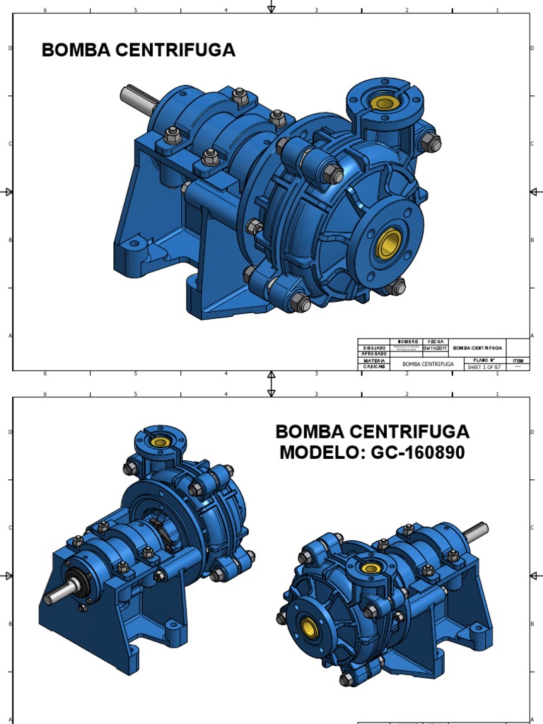 Diseño de Bomba Centrífuga CAD/CAM | PDF | Ingeniería mecánica