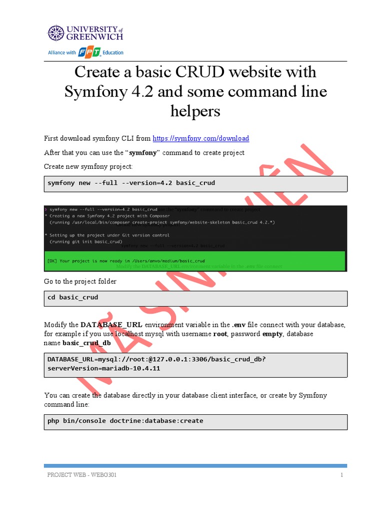 4 - PHP MVC Frameworks Introducing Symfony Lab | PDF