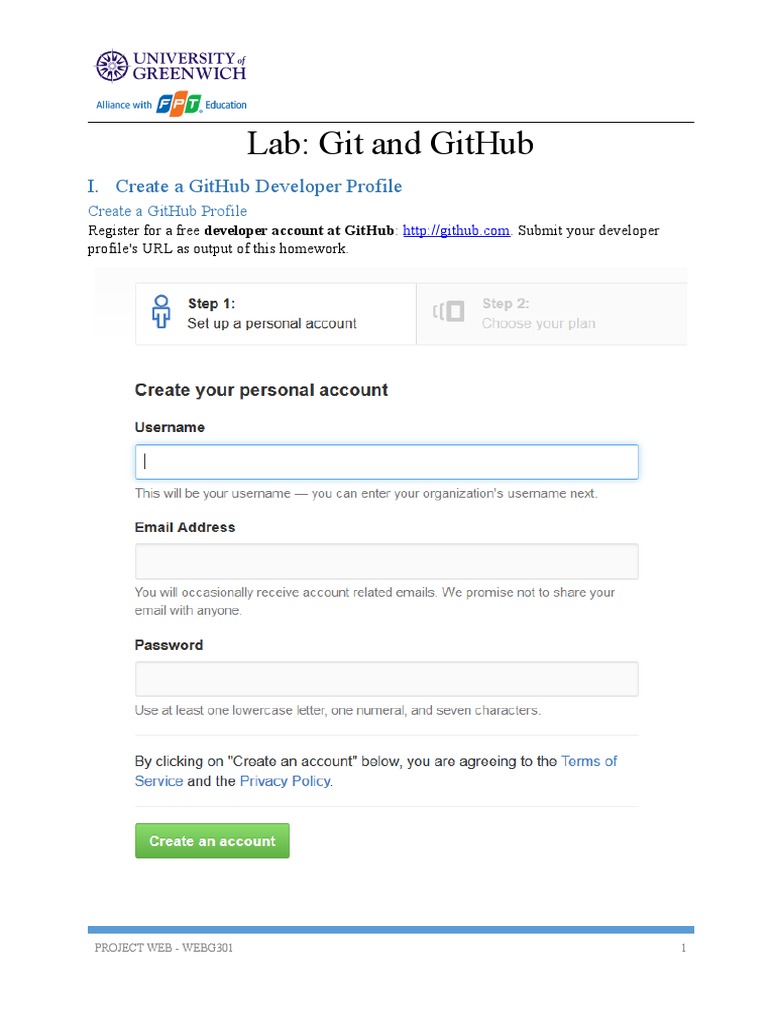 25 Git And Github Lab Pdf Computer File Directory Computing 1110