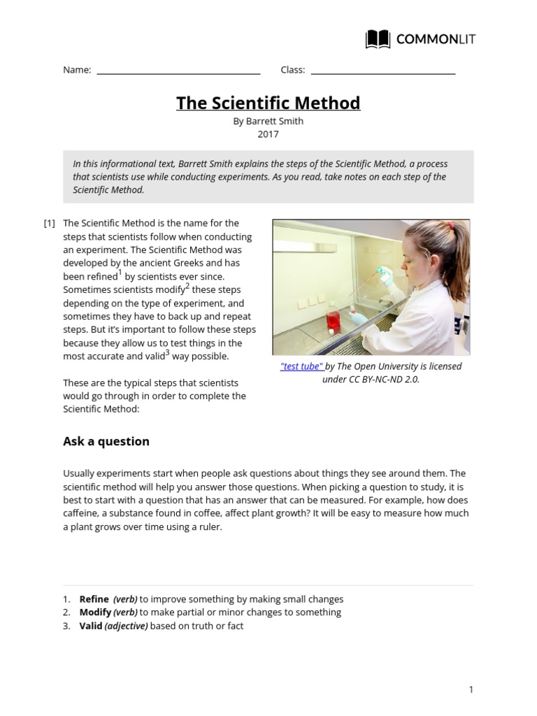 Reading. First Period | PDF | Experiment | Scientific Method
