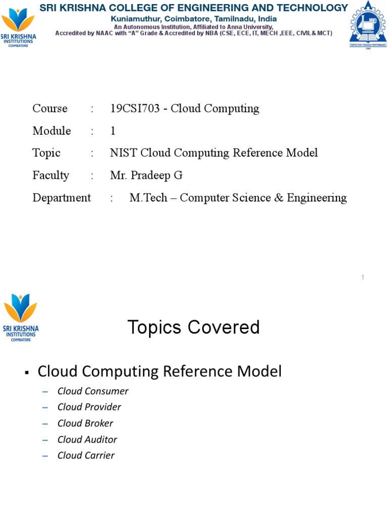 1.4. NIST Cloud Computing Reference Model | PDF | Cloud Computing | Computer Security