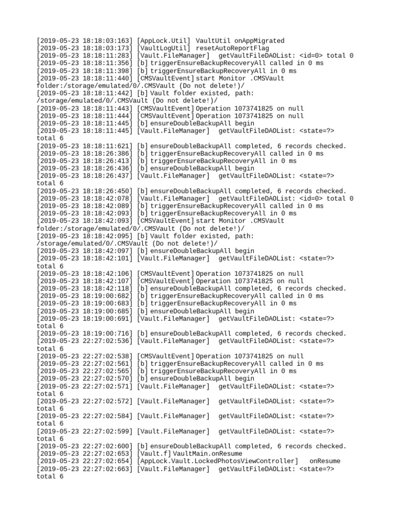 Vault Log | Download Free PDF | Computer File | Cryptography