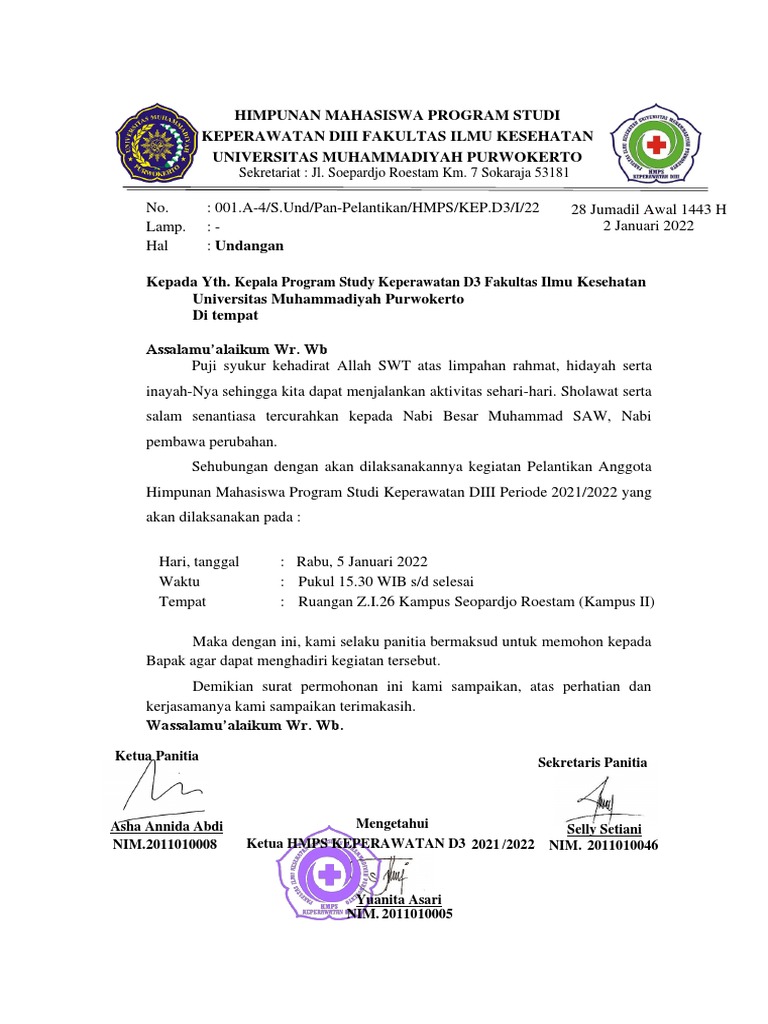 Surat Undangan Kaprodi | PDF