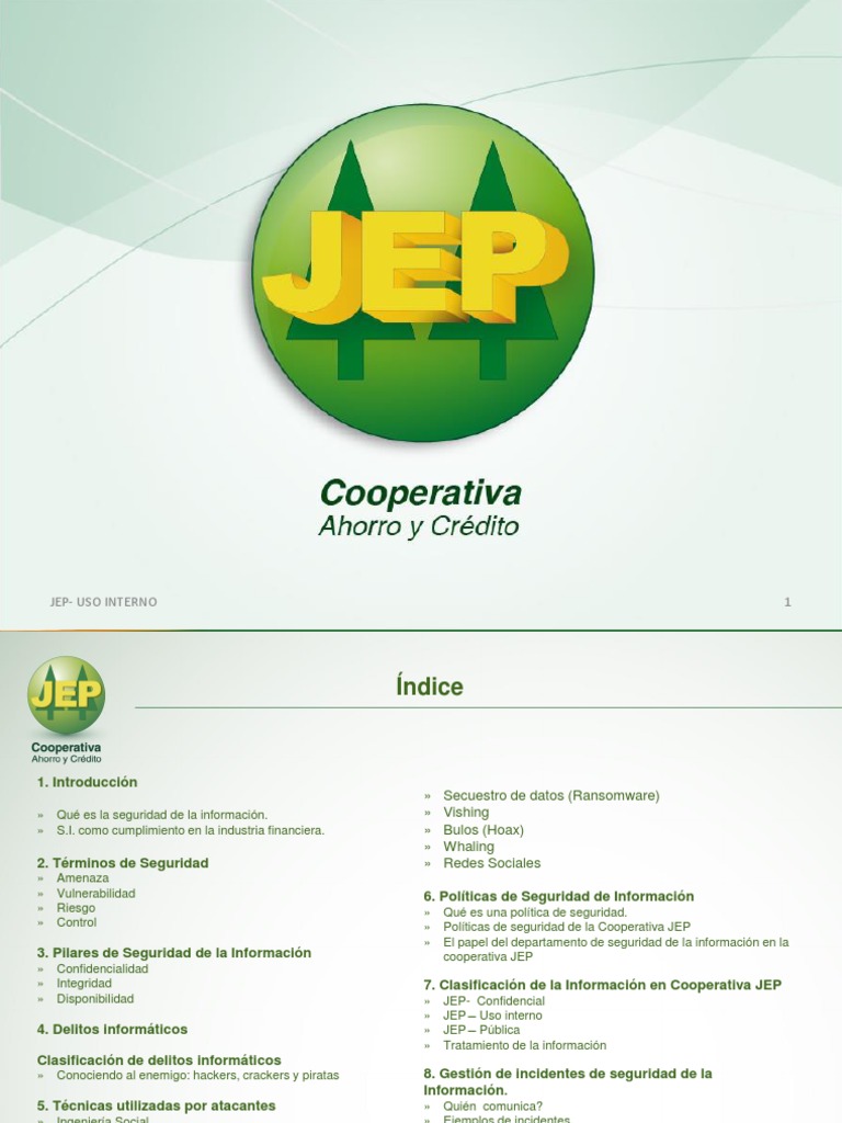 Seguridad de Información en JEP | PDF | Seguridad | La seguridad informática