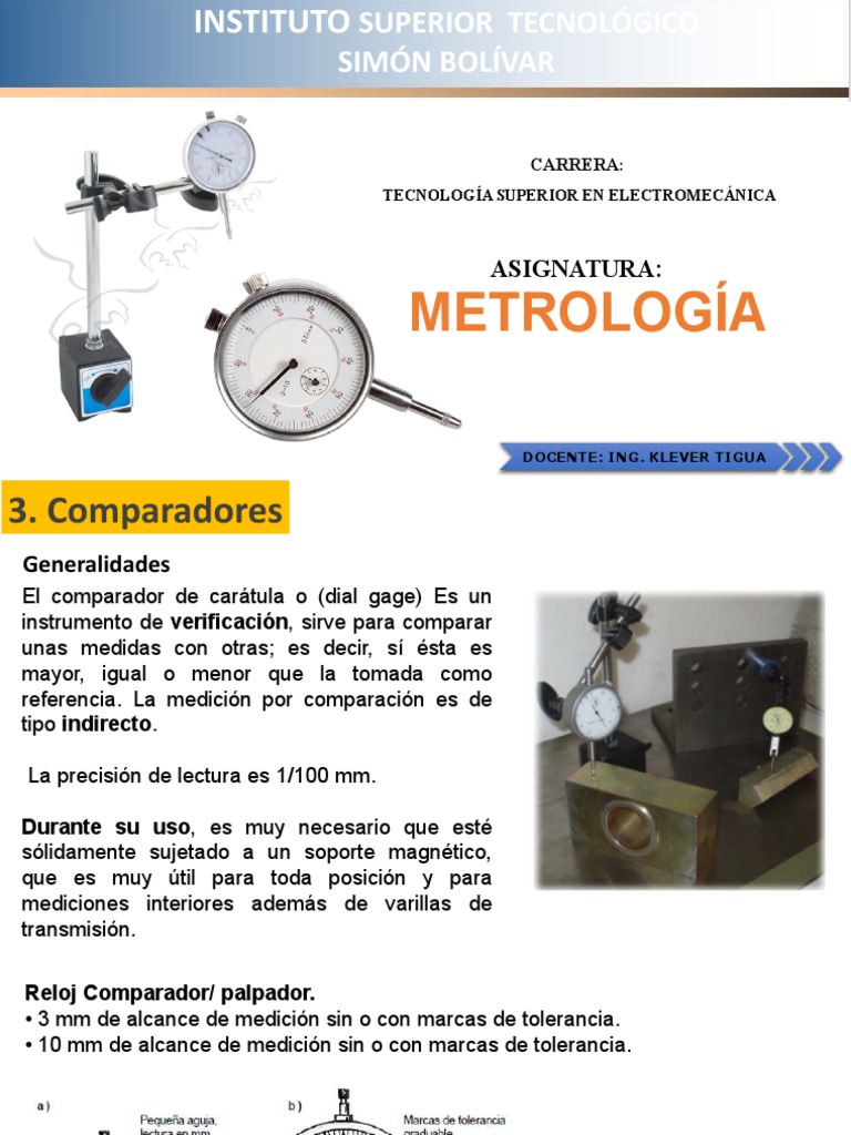 Comparadores | PDF | Medición | Reloj