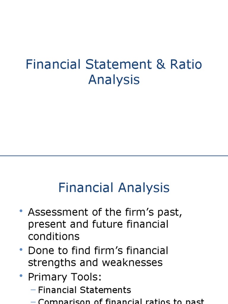 Financial Statement and Ratio Analysis | PDF | Revenue | Debits And Credits