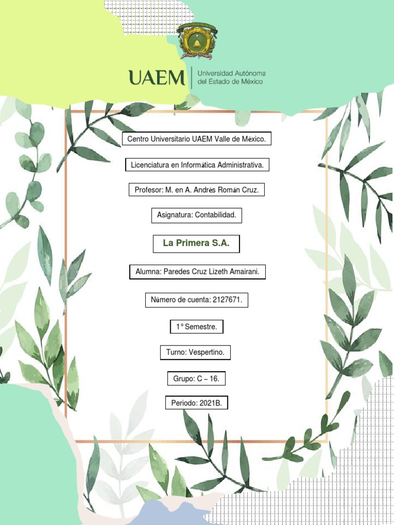 La Primera, S.A | PDF | Contabilidad | Bancos