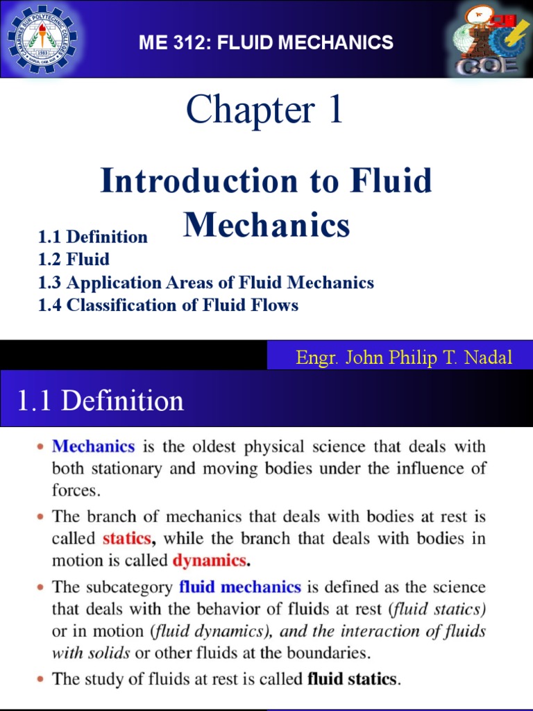 Introduction to Fluid Mechanics | PDF | Process Engineering | Civil ...