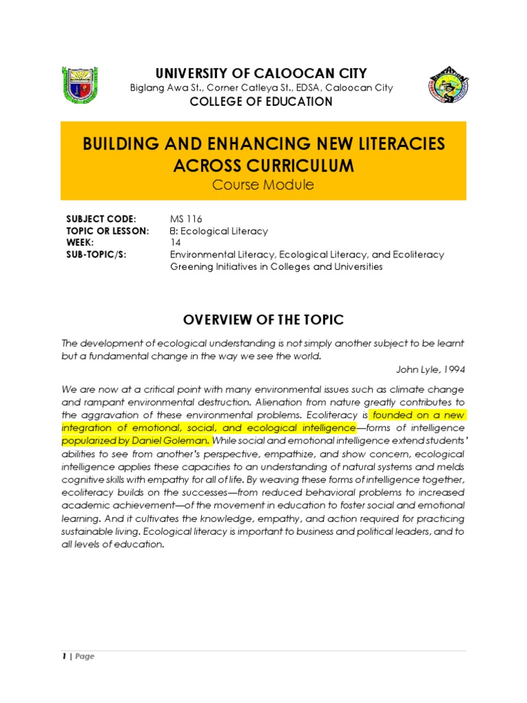 Benlac Module 8 | PDF | Ecology | Sustainability