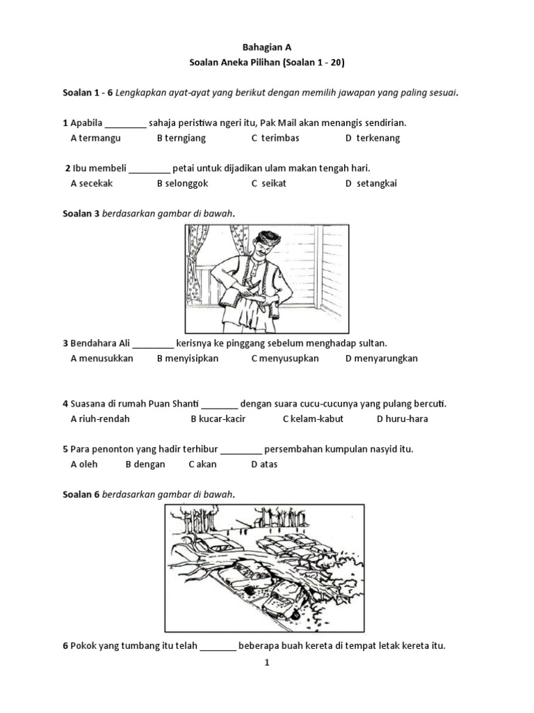 Soalan BM Tingkatan 3 kertas 1 | PDF